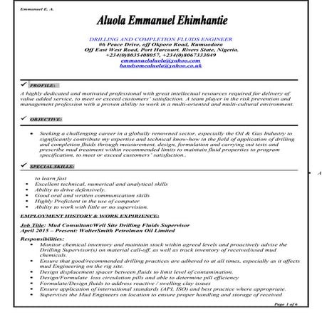 Emmanuel_Resume | DOC | Civil Engineering Industry | Industries