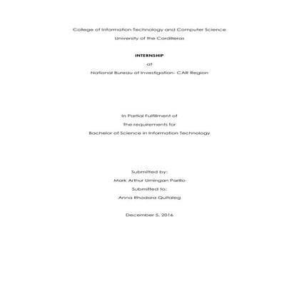 OJT Report-Mark | PDF