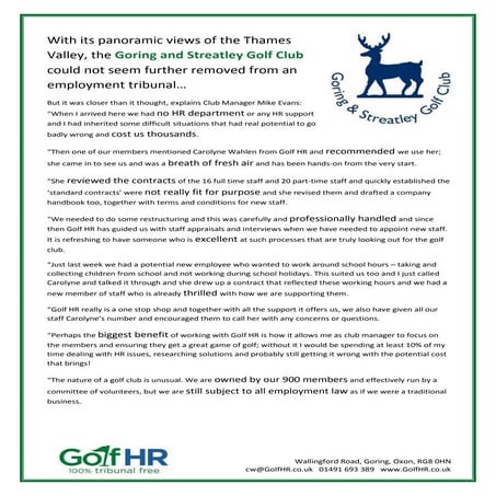 Case Study - Hadley Wood Golf Club | PDF