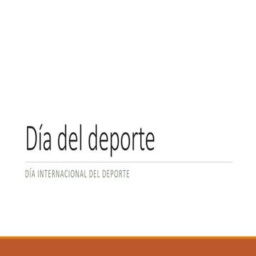 Día del deporte | PPTX