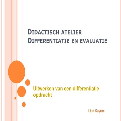 Differentiatie powerpoint stage | PPT