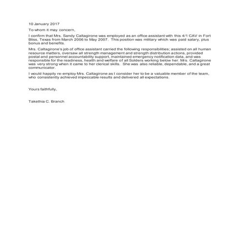 MSG Branch Employment Ref Letter | DOCX