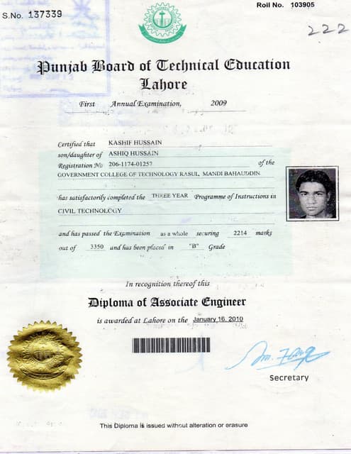 CERTIFICATE OF APPRENTICESHIP | PDF