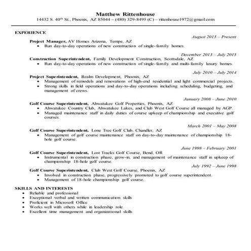 Matthew Cusimano Resume | RTF