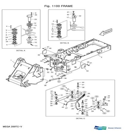 Daewoo doosan mega 200 tc v wheeled loader parts catalogue manual | PDF