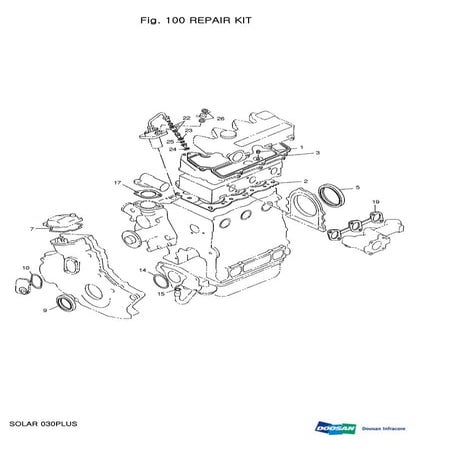 Daewoo doosan solar 030 plus mini crawler excavator parts catalogue ...