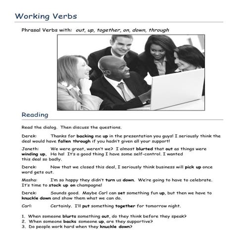 Sharpen up with Verbs!- Activity and Teacher's Instructions Samples | DOC
