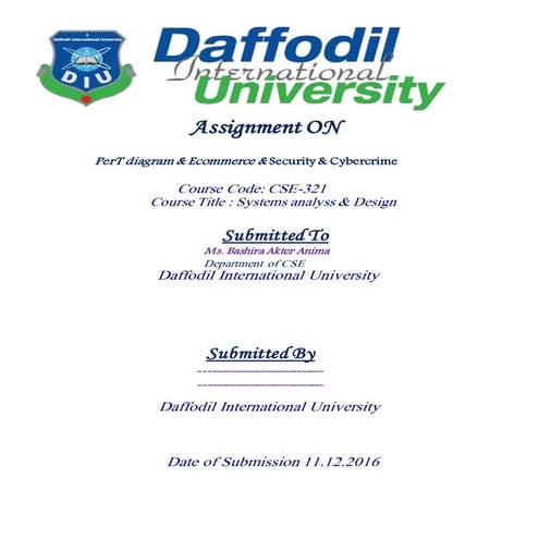 Title Page For Assignment, A sample