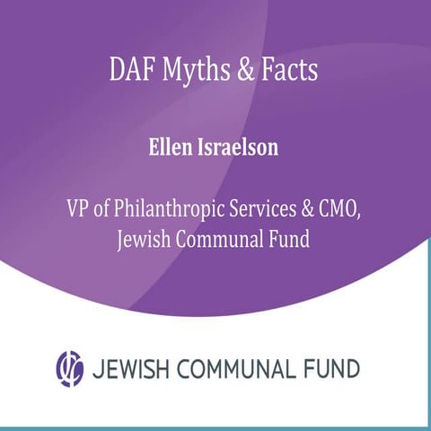 Demystifying Donor Advised Funds (DAFs) | PPTX
