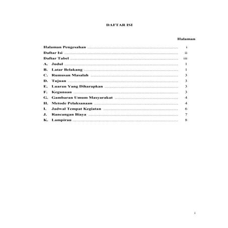 Membuat daftar isi | DOC