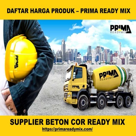 Daftar Harga Beton Cor Prima Ready Mix Berdasarkan Produk | PPTX