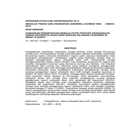 Daftar isi skripsi | RTF