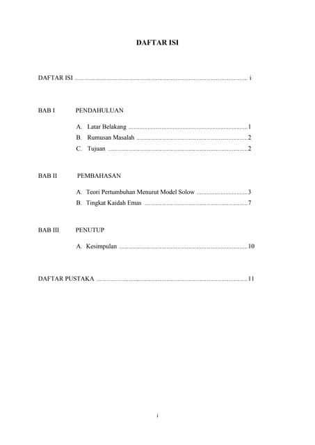 Daftar isi | DOCX