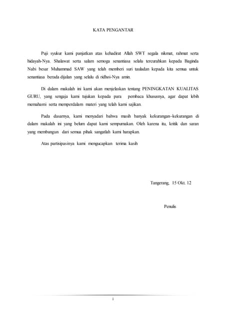 Kata pengantar | PDF