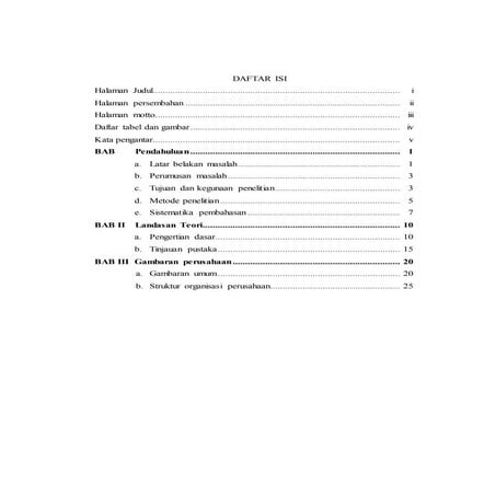 Daftar isi | PDF