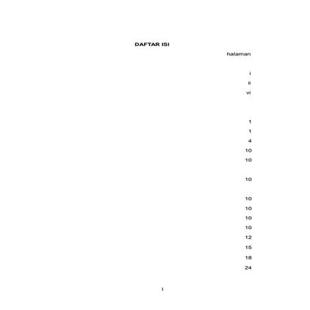 Daftar isi proposal | DOC