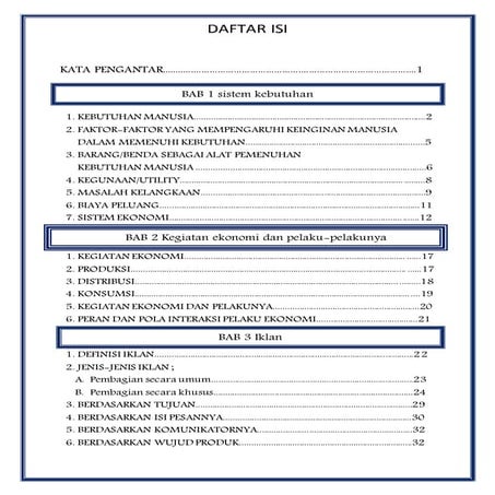 Daftar isi | DOCX
