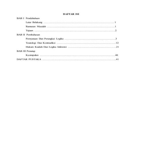 Daftar isi | DOCX