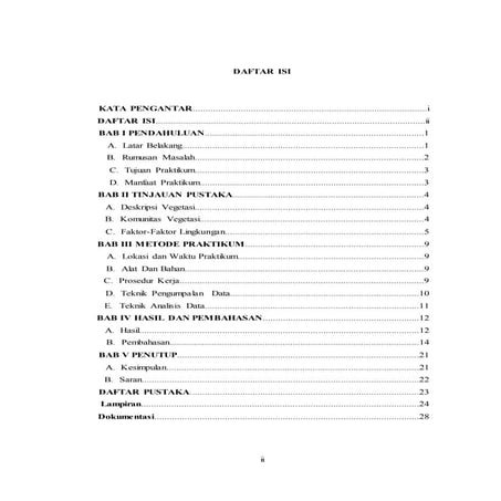 Daftar isi | DOCX | Biological Sciences | Science