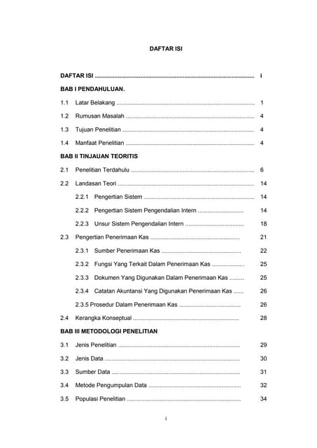 Daftar isi | PDF