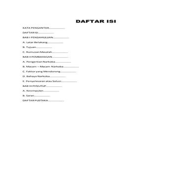 Daftar isi | DOCX