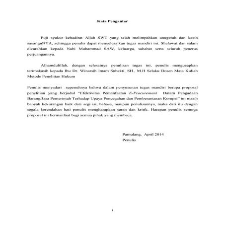 Daftar isi proposal | DOCX