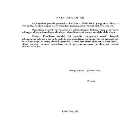 Daftar isi modul | DOCX