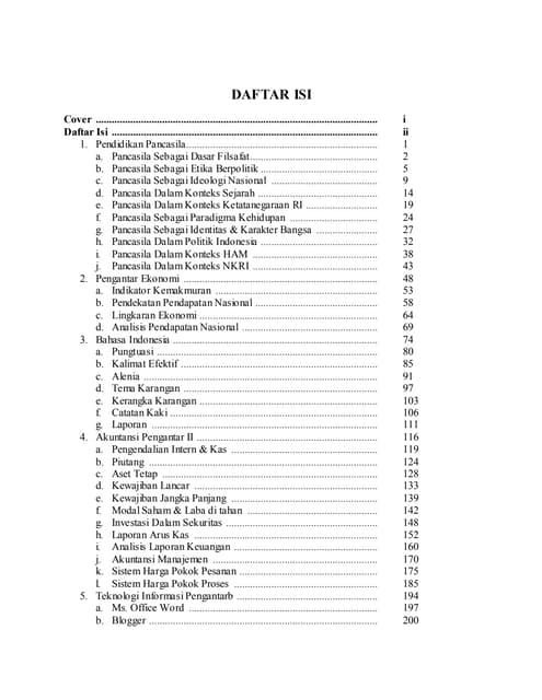 Daftar isi | PDF