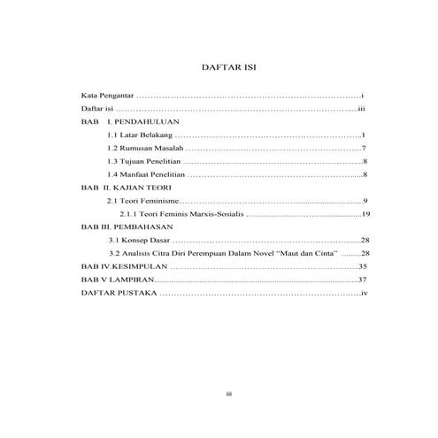 Daftar isi new | DOCX