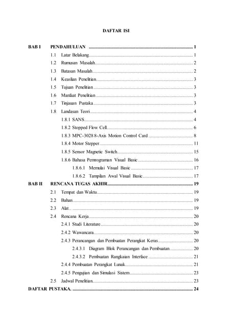 Contoh Daftar Isi | PDF