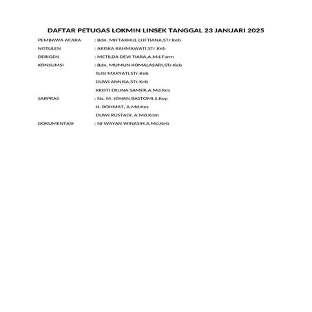 DAFTAR PETUGAS LOKMIN LINSEK TANGGAL 23 JANUARI 2025.docx