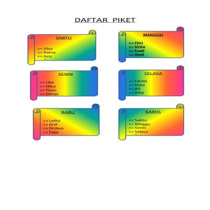Daftar piket sma | DOCX