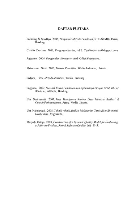 Daftar pustaka | DOC