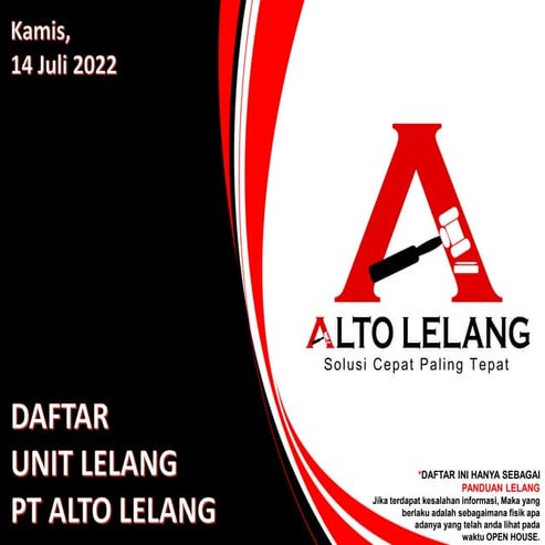 Contoh Daftar Unit Lelang Mobil Pdf