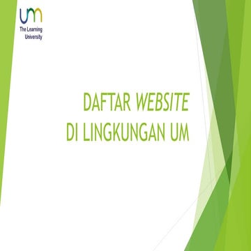 Daftar Website Universitas Negeri Malang (UM) | PPTX