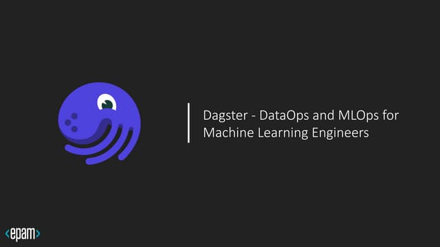 Dagster Dataops And Mlops For Machine Learning Engineerspdf Graphics Software Computer