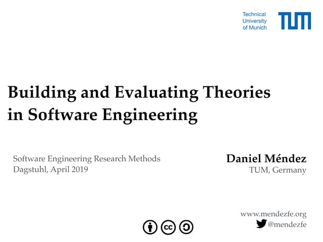 Building and Evaluating Theories in Software Engineering | PPT Building and Evaluating Theories in Software Engineering | PPT