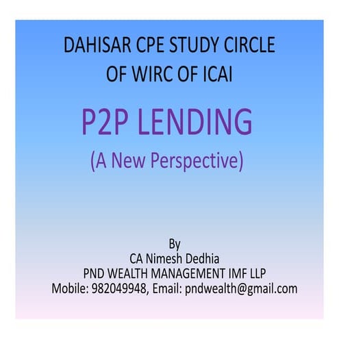 P2P Lending | PDF