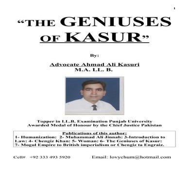The Geniuses of Kasur | PDF