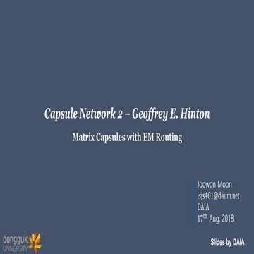 Matrix capsules with em routing | PPTX