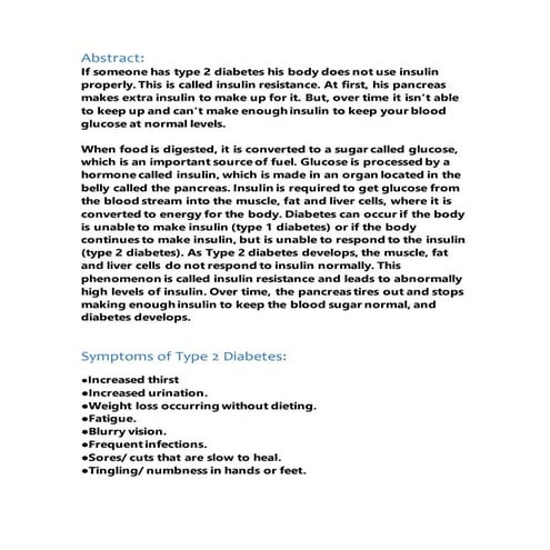 Glucose Intolerance and Its Relationship to Diabetes | PPTX