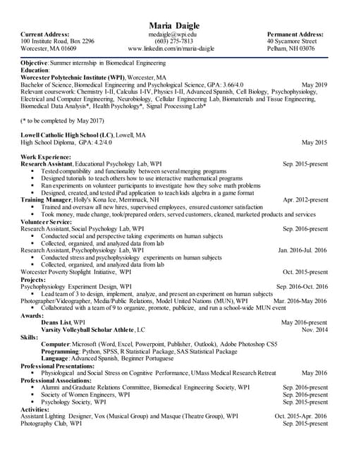 Resume (Work) | PDF