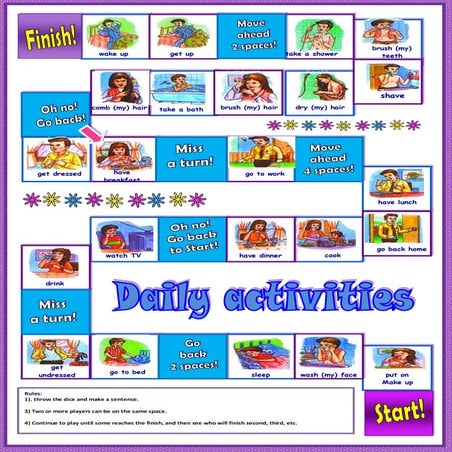 Daily activities-board-game | PDF