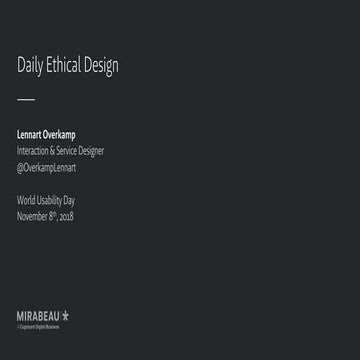 Daily Ethical Design | PPT
