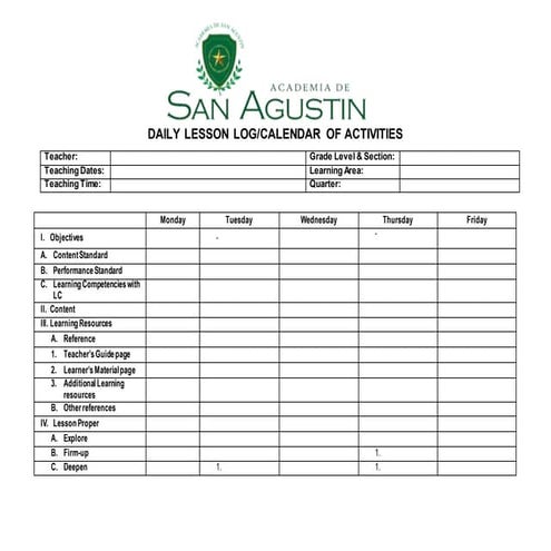 DAILY-LESSON-LOG (1).docx | Educational Assessment | Education