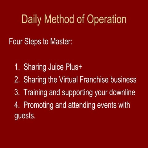 Daily Method Of Operation | PPT
