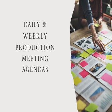 Daily & Weekly Production Meetings Agenda Proposals | PDF