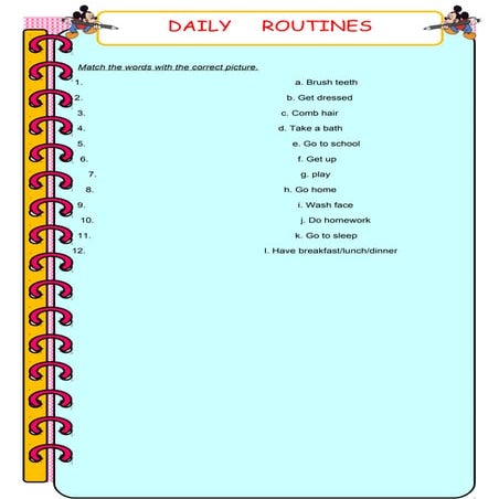Daily routines | DOC