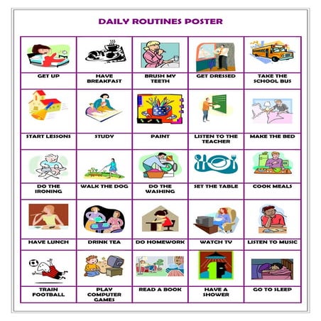 Daily routines-poster | PDF