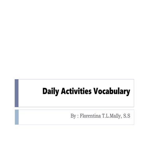 Daily Activities Vocabulary PPT.pptx